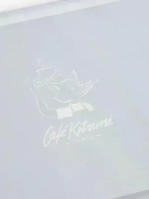 CAFÉ KITSUNÉ Fox-logo Rectangular Tray