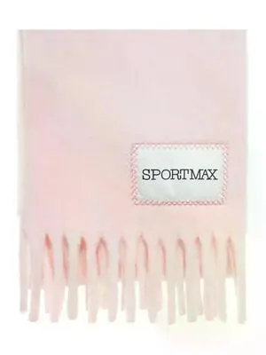 Sportmax Fringed Alpaca Scarf - Pink