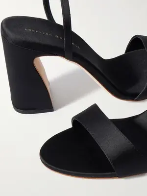 LOEFFLER RANDALL Malia Satin Sandals - Black