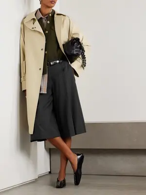 TWP Stefens Pleated Wool Culottes