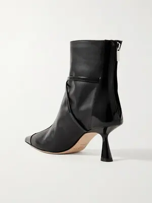JIMMY CHOO Aren 65 Embellished Paneled Leather Ankle Boots
