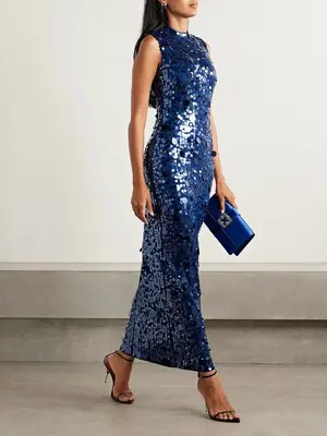 Carolina Herrera Paillette-embellished Knitted Gown