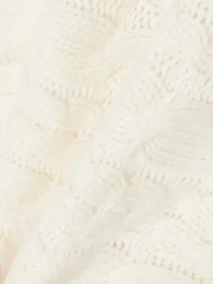 Guest In Residence Frayed Cable-knit Wool And Cashmere-blend Turtleneck Sweater