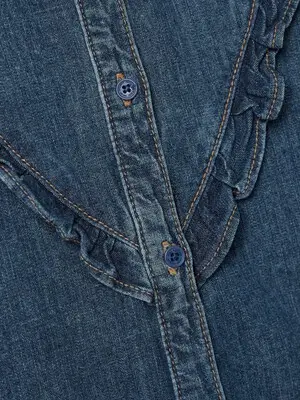 NILI LOTAN Marcela Ruffled Denim Shirt