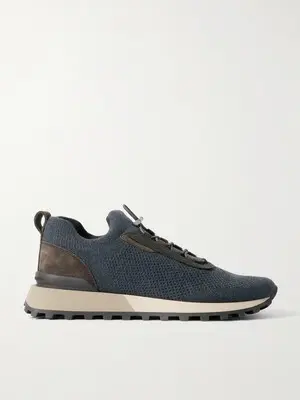 Brunello Cucinelli Bead-embellished Wool-blend Sneakers