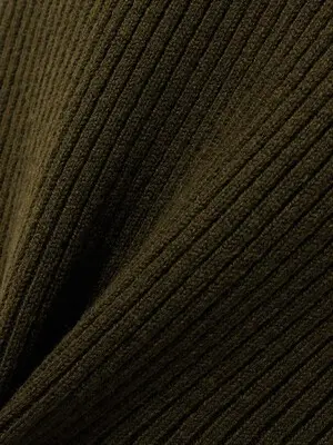 Max Mara Boris Ribbed Wool-blend Maxi Skirt - Green