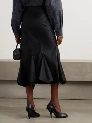 Sacai Wrap-effect Shell Midi Skirt