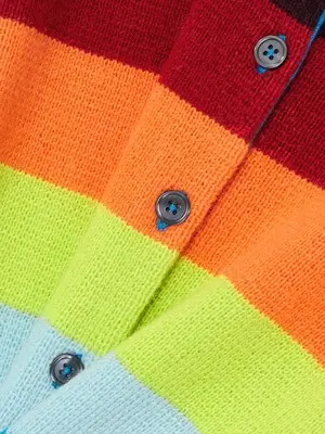 Christopher John Rogers Striped Knitted Cardigan