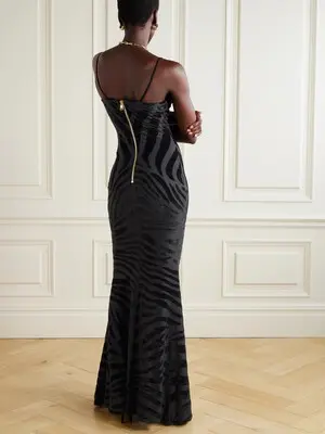 Balmain Devoré-velvet Gown