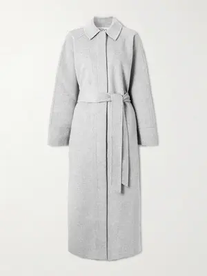 Tove Yoonmi Brushed Wool-blend Coat - Gray