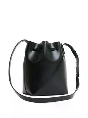 MANSUR GAVRIEL Mini Leather Bucket Bag - Black