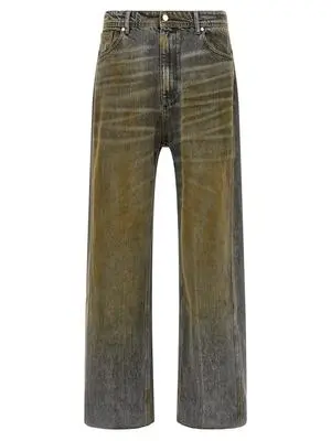 44 LABEL GROUP Cotton Denim 'Soil' Jeans - Green
