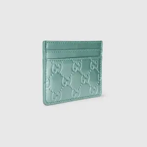 Gucci Gg Emblem Card Case Leather