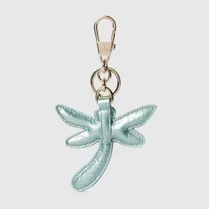 Gucci Dragonfly-shaped Keychain Leather - Blue