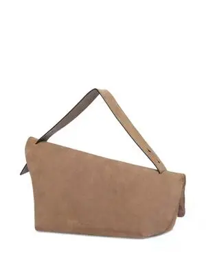 Alberta Ferretti Folded Suede Shoulder Bag