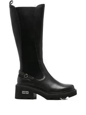 CULT Leather Knee-high Boots - Black