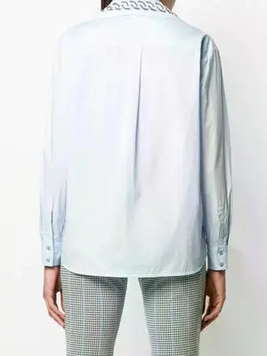 Pinko Embellished Collar Cotton Blend Shirt