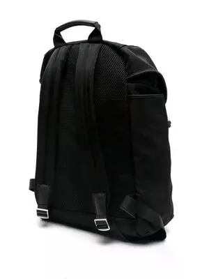 Sandro Recycled Leather Pull Tab Nylon Backpack - Black