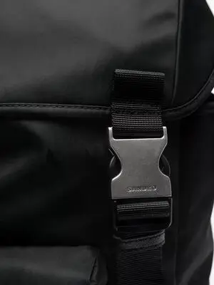 Sandro Recycled Leather Pull Tab Nylon Backpack - Black