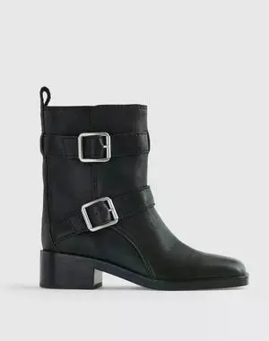 Buckled Moto Ankle Boots