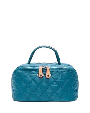 Mz Wallace Accordion Cosmetic Bag - Pacific/silver