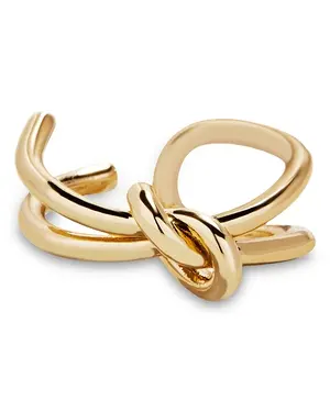 Baublebar Ties Knotted Split Band Ring - Gold