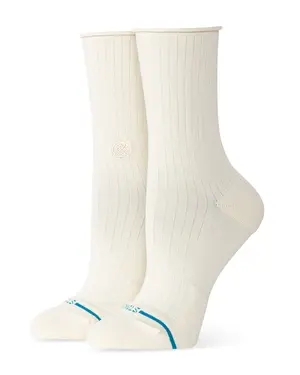 Stance Rolled Cuff Quarter Socks - Ivory