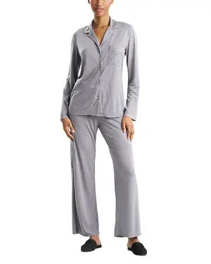 Natori Shangri La Pajama Set Ht. Grey