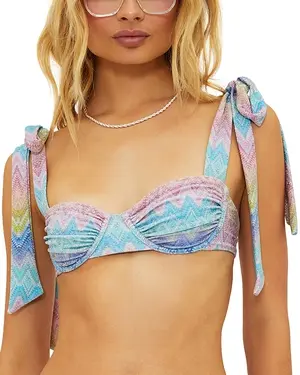 Beach Riot Drea Bikini Top - Sunset Chevron