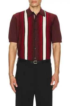 Amiri Embellished Striped Shirt
