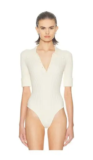 HELSA Devora Polo Bodysuit - Ivory