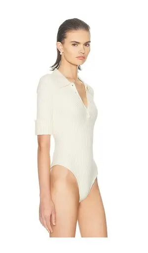 HELSA Devora Polo Bodysuit - Ivory