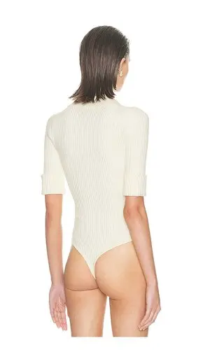 HELSA Devora Polo Bodysuit - Ivory