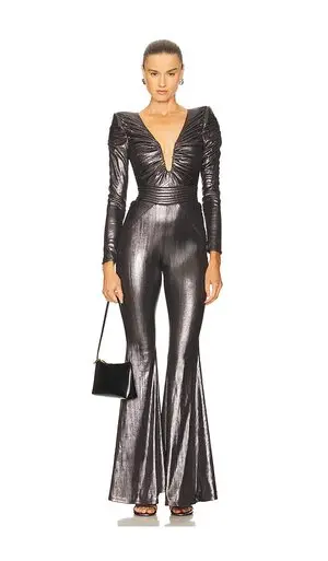 ZHIVAGO Bloom Metallic Jumpsuit - Grey
