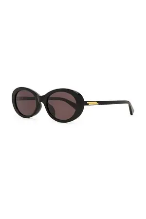 Bottega Veneta Round Frame Sunglasses - Black & Grey