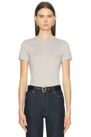 Renggli Cashmere Silk Knit Tee - Gris