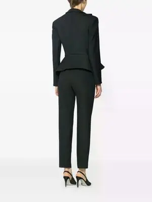 GENNY High-waisted Pleated Trousers - Black