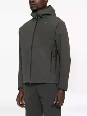 Stone Island Hooded Zip-front Jacket