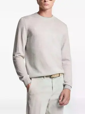 FAY Crew-neck Sweater With Elbow Patches