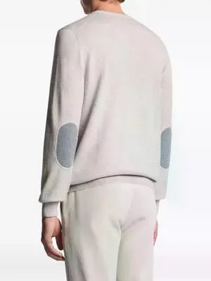 FAY Crew-neck Sweater With Elbow Patches