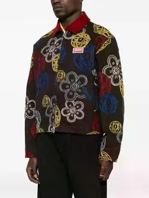Kenzo Floral Zip Jacket - Brown