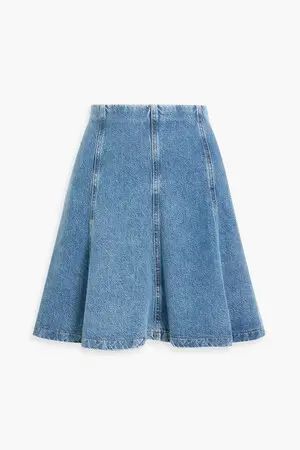Mid Length Denim Skirts