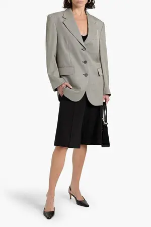 ANINE BING Houndstooth Wool-blend Blazer