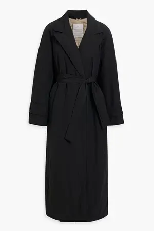 Brunello Cucinelli Belted Padded Crinkled Shell Trench Coat