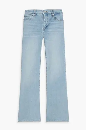 FRAME The Icon Mid-rise Flared Jeans - Light Denim