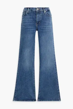 FRAME The Icon High-rise Flared Jeans - Mid Denim