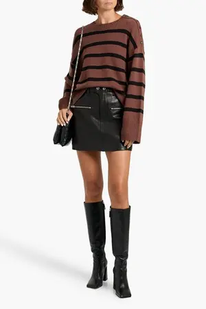 Paige Zofia Striped Intarsia-knit Sweater