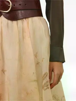 Zimmermann Organza Printed Maxi Skirt