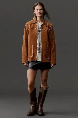 Blanknyc Real Suede Studded Jacket