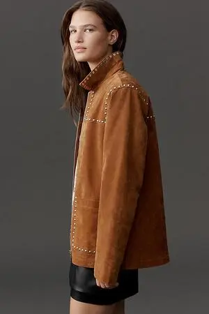 Blanknyc Real Suede Studded Jacket
